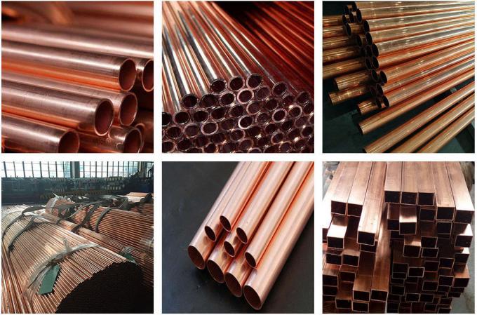 99.9% Red Copper Pipe Tube ASTM B165 ASTM B163 Standards