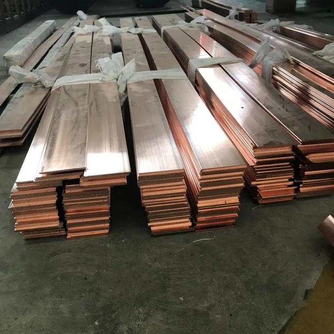 Welding Copper Flat Bar Brush Cutting Copper Busbar
